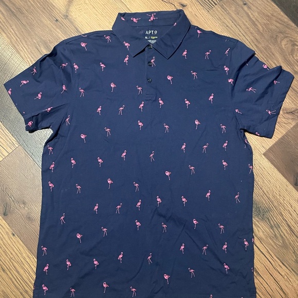Apt. 9 | Shirts | Mens Summer Time Flamingo Polo Shirt | Poshmark